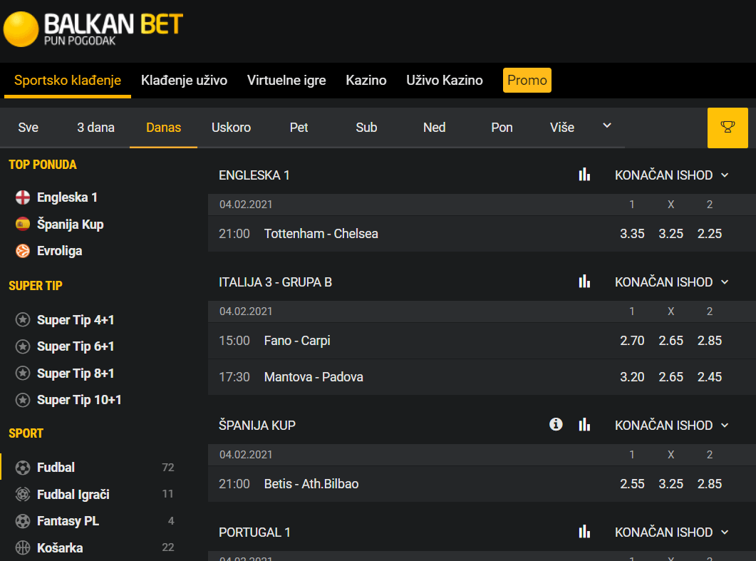 Balkan Bet Kladionica – Online Kadjenje u Srbiji [2021]